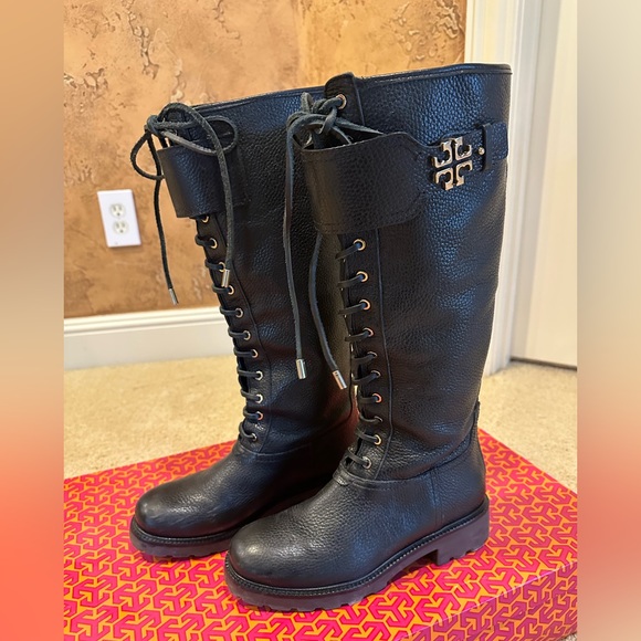 Tory Burch | Shoes | Tory Burch Black Leather Boot | Poshmark